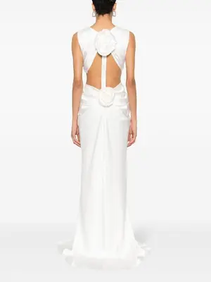 ANA RADU Floral-appliqué Maxi Dress