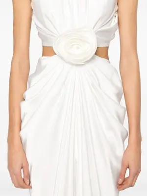 ANA RADU Floral-appliqué Maxi Dress