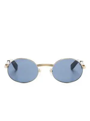 CARTIER Première De Oval-frame Sunglasses - Gold