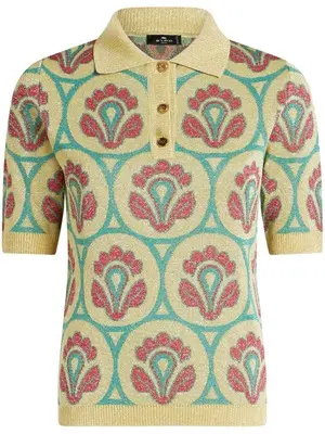 Etro Jacquard Knit Polo Shirt