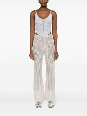 FORTE_FORTE Crochet Knit Palazzo Trousers