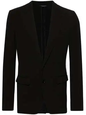 Dolce & Gabbana Single-breasted Textured Blazer - Black