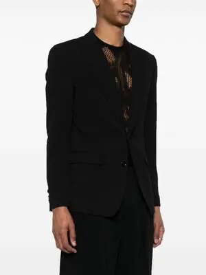 Dolce & Gabbana Single-breasted Textured Blazer - Black