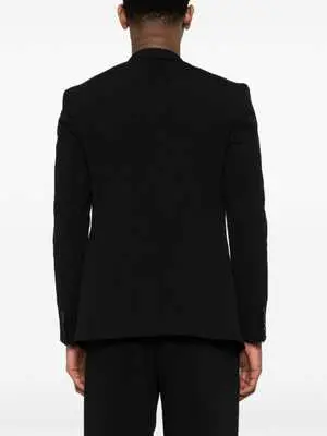 Dolce & Gabbana Single-breasted Textured Blazer - Black