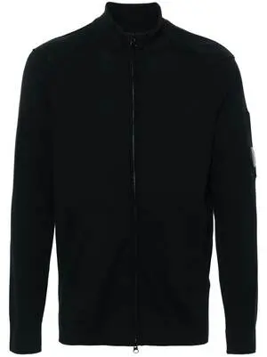 C.P. COMPANY Lens-detail Knitted Cardigan - Blue
