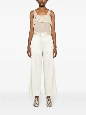 JIL SANDER High-rise Palazzo Trousers - Neutrals