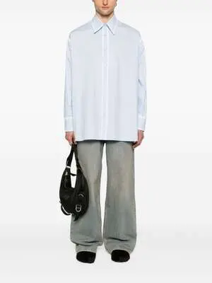 MAISON MARGIELA Distressed Cotton Shirt - Blue