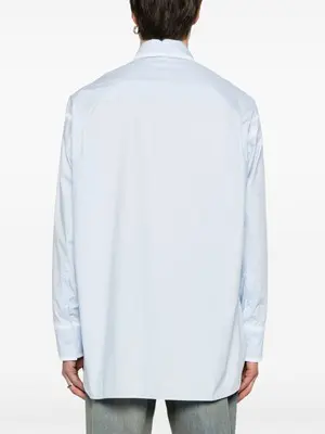 MAISON MARGIELA Distressed Cotton Shirt - Blue