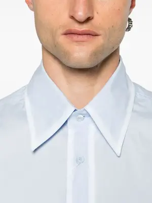 MAISON MARGIELA Distressed Cotton Shirt - Blue