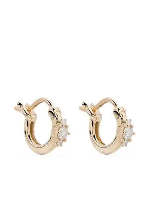 Adina Reyter 14kt Yellow Diamond Huggie Hoop Earrings - Gold