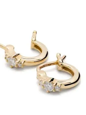 Adina Reyter 14kt Yellow Diamond Huggie Hoop Earrings