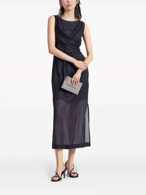 Brunello Cucinelli Pinstriped Midi Dress