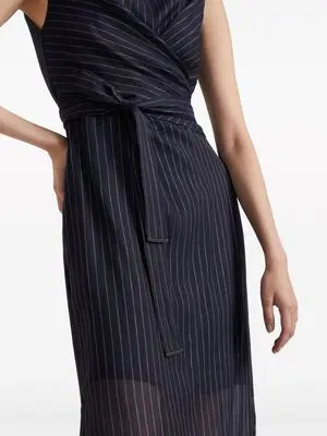 Brunello Cucinelli Pinstriped Midi Dress