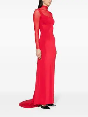 ATU BODY COUTURE Semi-sheer Gown - Red