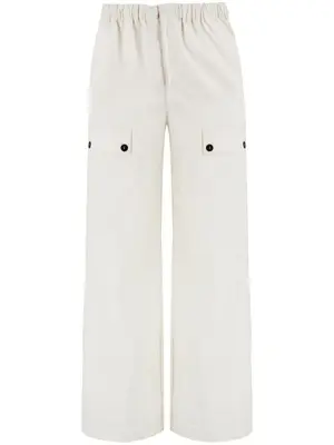 FERRAGAMO Wide-leg Linen Trousers