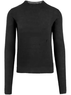 FERRAGAMO Ribbed-knit Linen Jumper