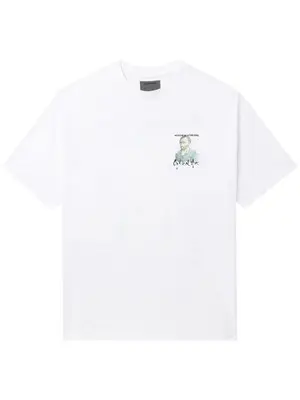 MUSIUM DIV. Graphic-print Cotton-blend T-shirt - White