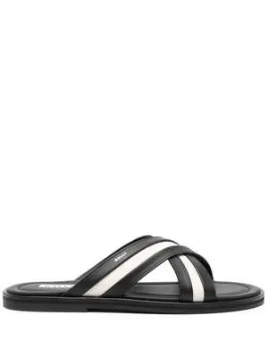 Bally Glide Leather Sandals - Black