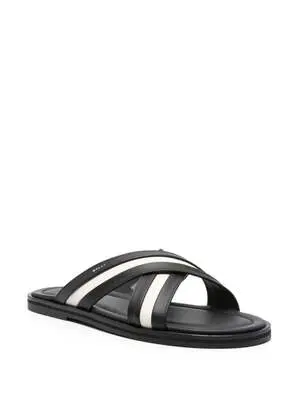 Bally Glide Leather Sandals - Black