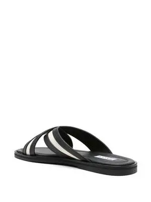 Bally Glide Leather Sandals - Black