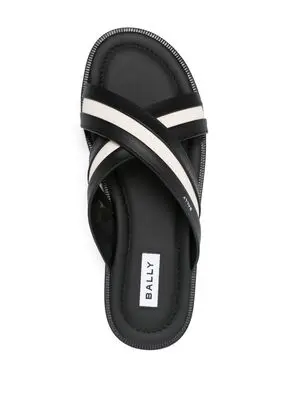 Bally Glide Leather Sandals - Black