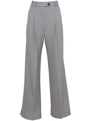 FLEUR DU MAL Houndstooth-pattern Trousers - Black