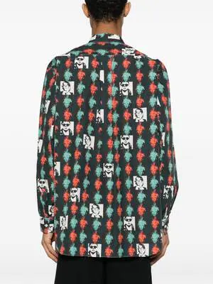 Comme Des Garçons Andy Warhol-print Cotton Shirt - Black