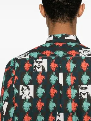 Comme Des Garçons Andy Warhol-print Cotton Shirt - Black