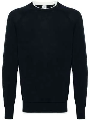 Eleventy Layered-trim Cotton Jumper