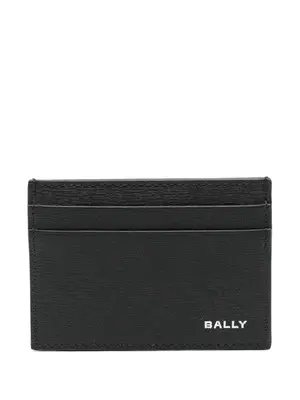 Bally Debossed-logo Leather Card Holder - Black