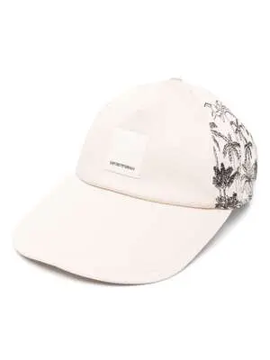 Emporio Armani Embroidered Cotton Baseball Cap - Neutrals