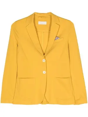 CIRCOLO 1901 Piqué Single-breasted Blazer - Yellow
