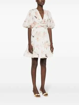 Zimmermann Pleated Midi Dress - Neutrals