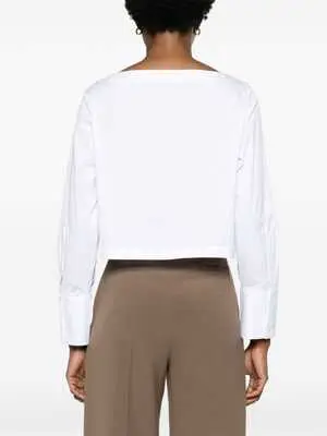 Theory Boat-neck Poplin Blouse