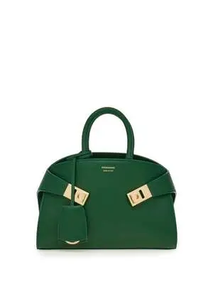 FERRAGAMO Mini Hug Leather Tote