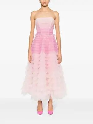 ANA RADU Gradient-effect Tulle Dress