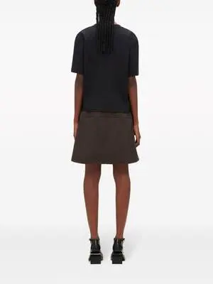 COURREGES Logo-appliqué T-shirt - Black