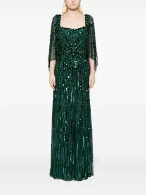 Jenny Packham Brightstar Sequin-embellished Gown - Green