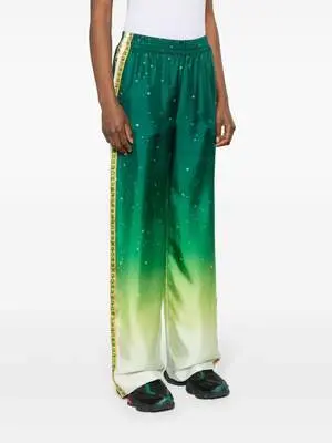Casablanca Joyaux D'afrique Silk Trousers - Green