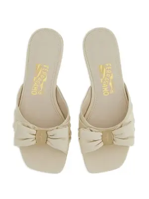 FERRAGAMO Padded Vara Leather Mules