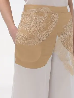 Liviana Conti Embroidered Wide-leg Trousers
