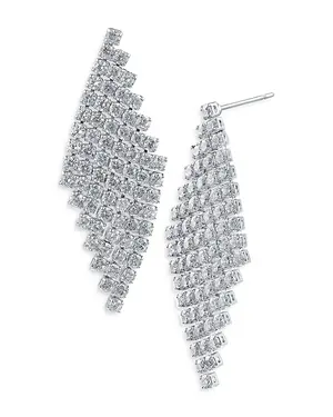 KENNETH JAY LANE Cz Mesh Statement Earrings