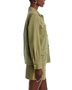 ANINE BING Corey Cotton Flap Pocket Jacket - Army Green