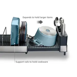 JOSEPH JOSEPH Extend Max Steel Expanding Cookware Dish Rack