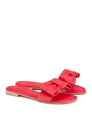 Agl Agl Summer Ribbon Bow Detail Slide Sandals Flashrose