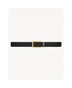 Saint Laurent Cassandre Belt - Black