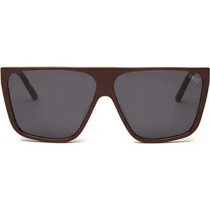 Dezi Type B 63mm Oversized Sunglasses - Chocolate / Dark Smoke