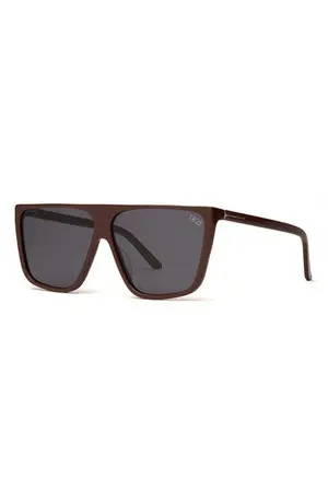 Dezi Type B 63mm Oversized Sunglasses - Chocolate / Dark Smoke