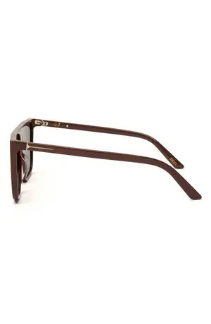 Dezi Type B 63mm Oversized Sunglasses - Chocolate / Dark Smoke