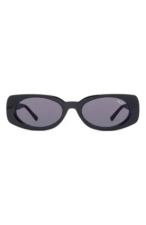 Dezi Booked Rectangular Sunglasses - Black/dark Smoke